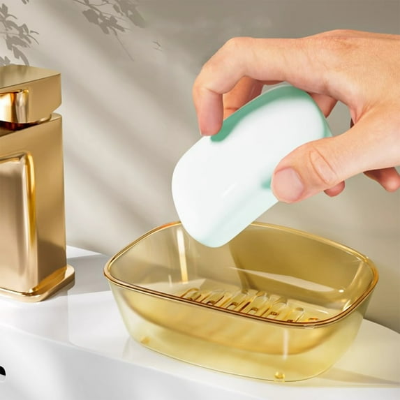 AuroraX Clear Soap Dispenser,Plastic Sponge Caddy,Self-draining ...