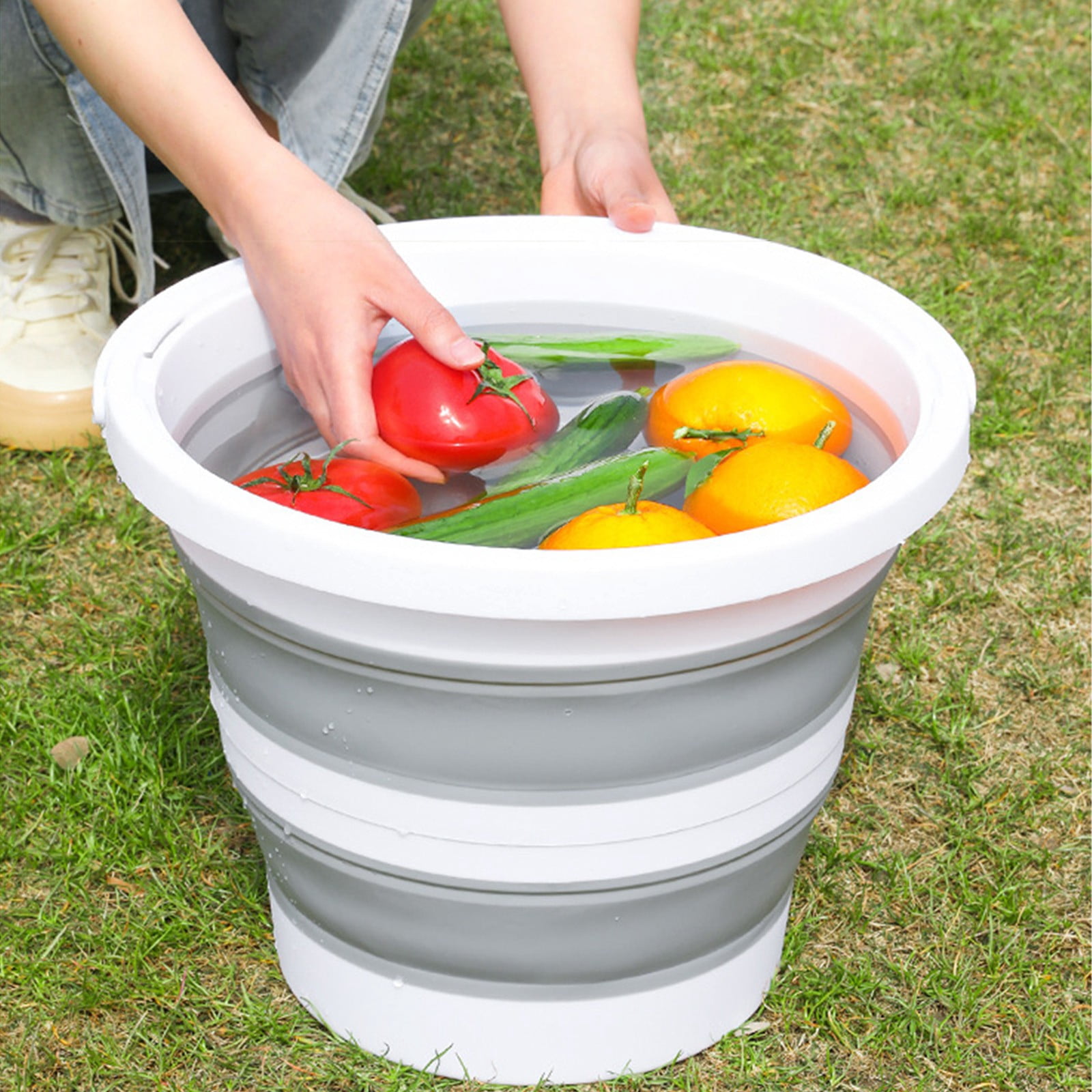 AuroraX Collapsible Water Bucket Camping Portable Foldable Bucket ...