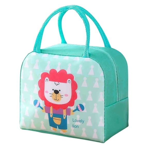 AuroraX Cute Insulated Lunch Bag Tote 9 Cans Portable Fabric Lunch Box ...