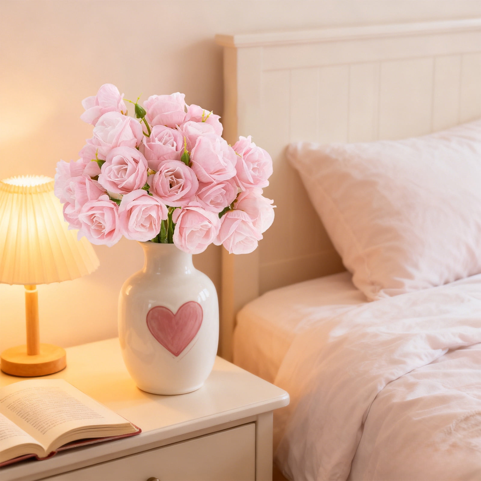 AuroraX Decoration Indoor Valentines Artificial Flowers,Decorative 27 ...