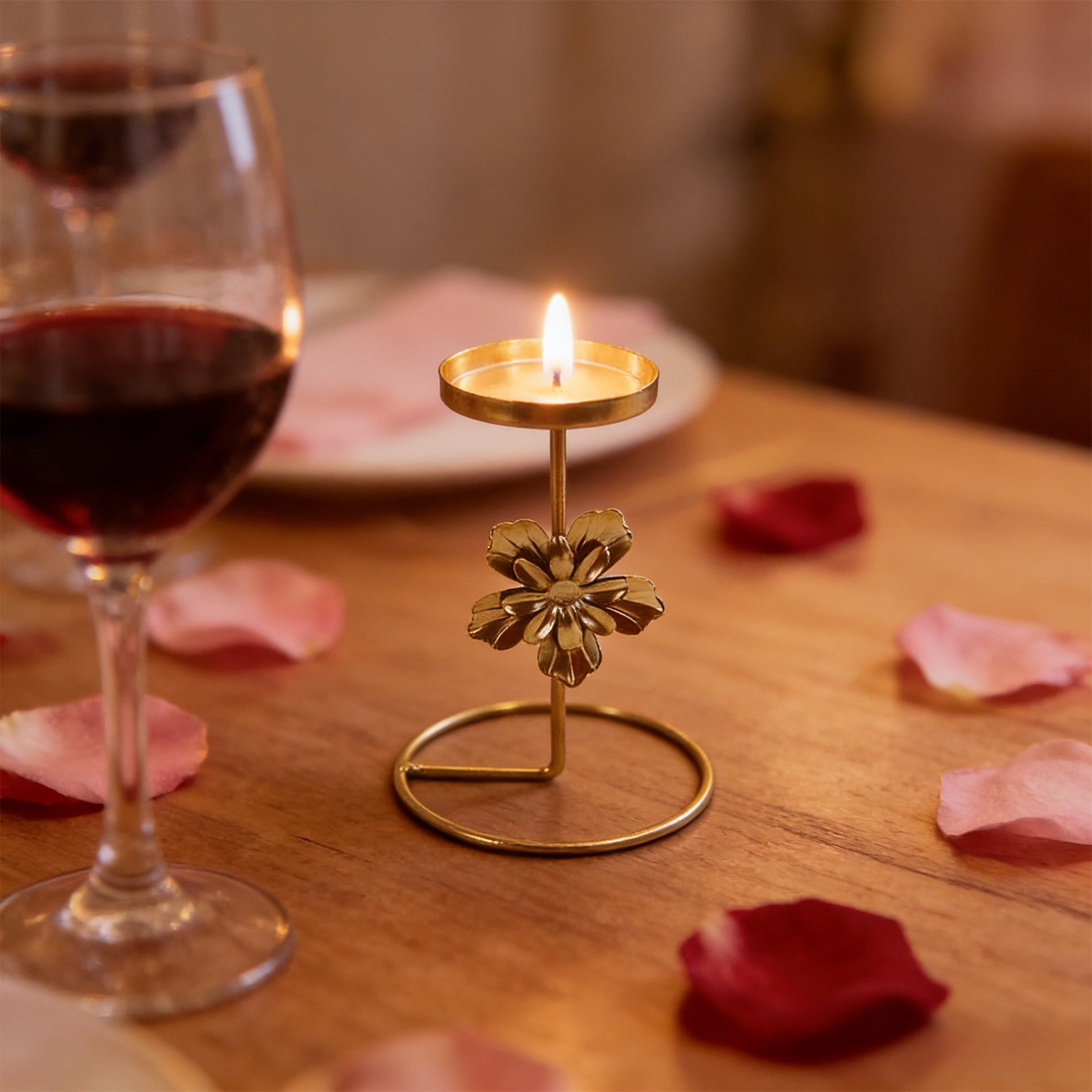 AuroraX Decorations Pillar Candle Holder,Decorative Gold Candle Stick ...