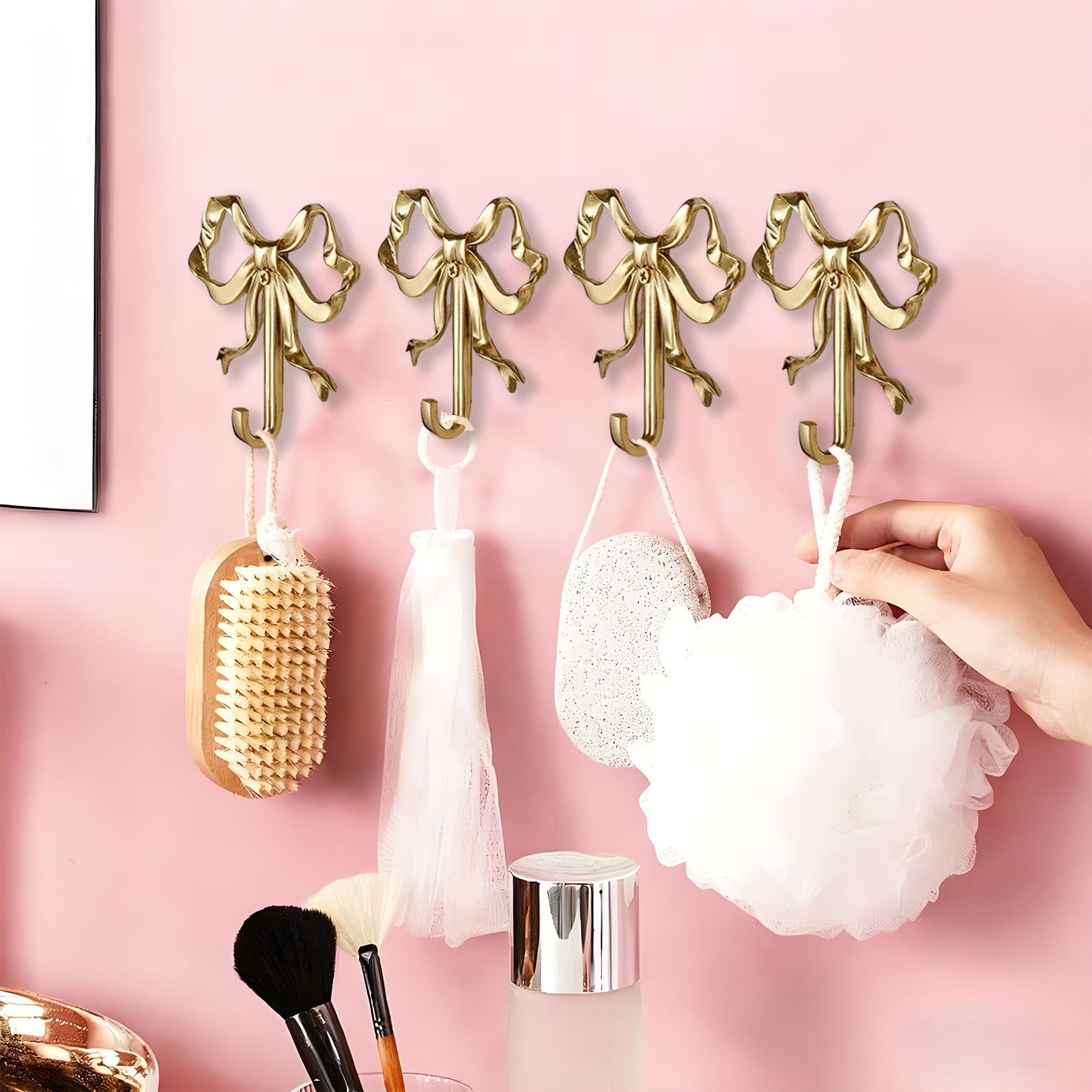 AuroraX Decorative Metal Bow Wall Hook Single Entryway Coat Hanger ...