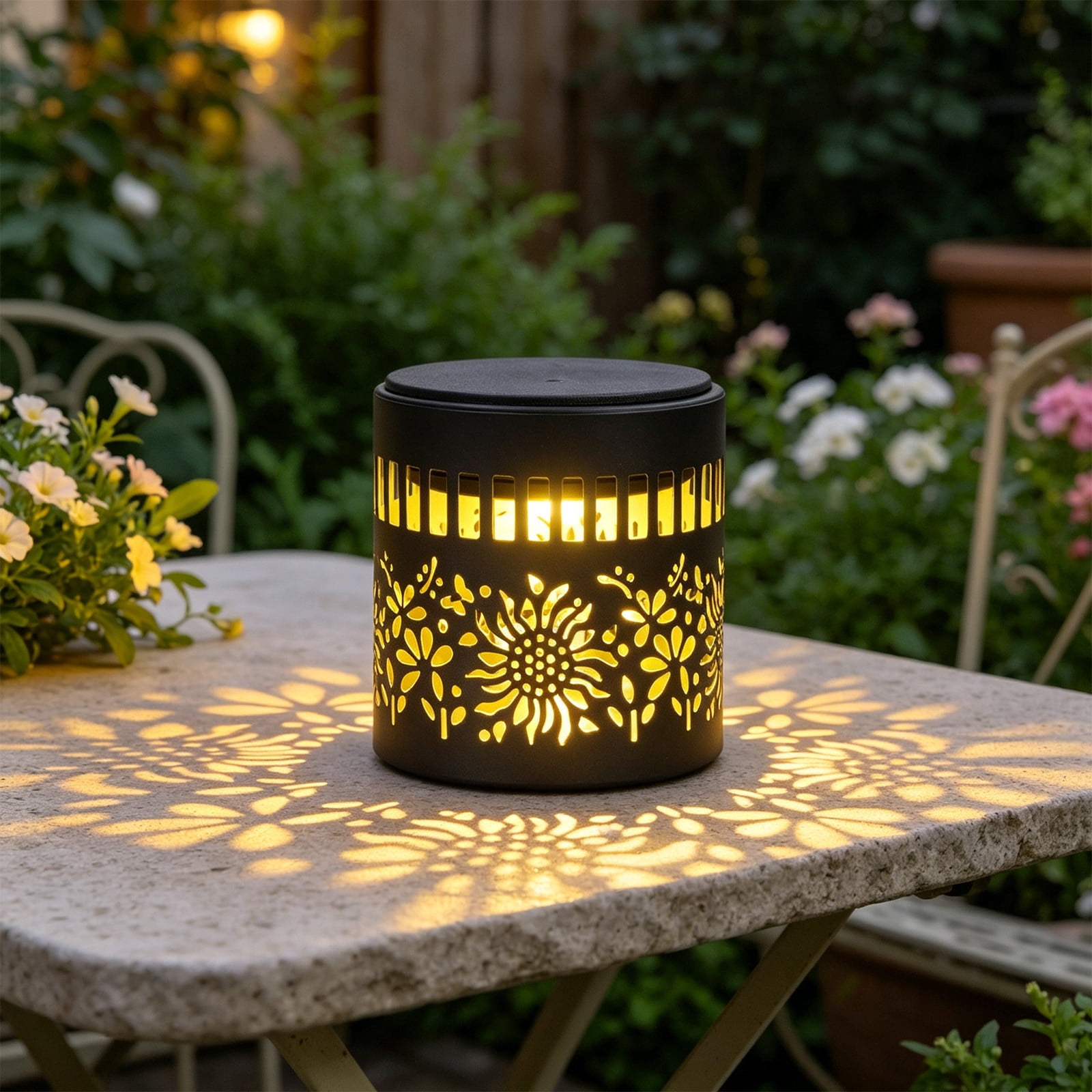 AuroraX Decorative Solar Mandala Lights Outdoor Wall Outdoor Lanterns ...