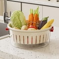 AuroraX Double Layer Plastic Colander Fruit Vegetable Washing Basket ...