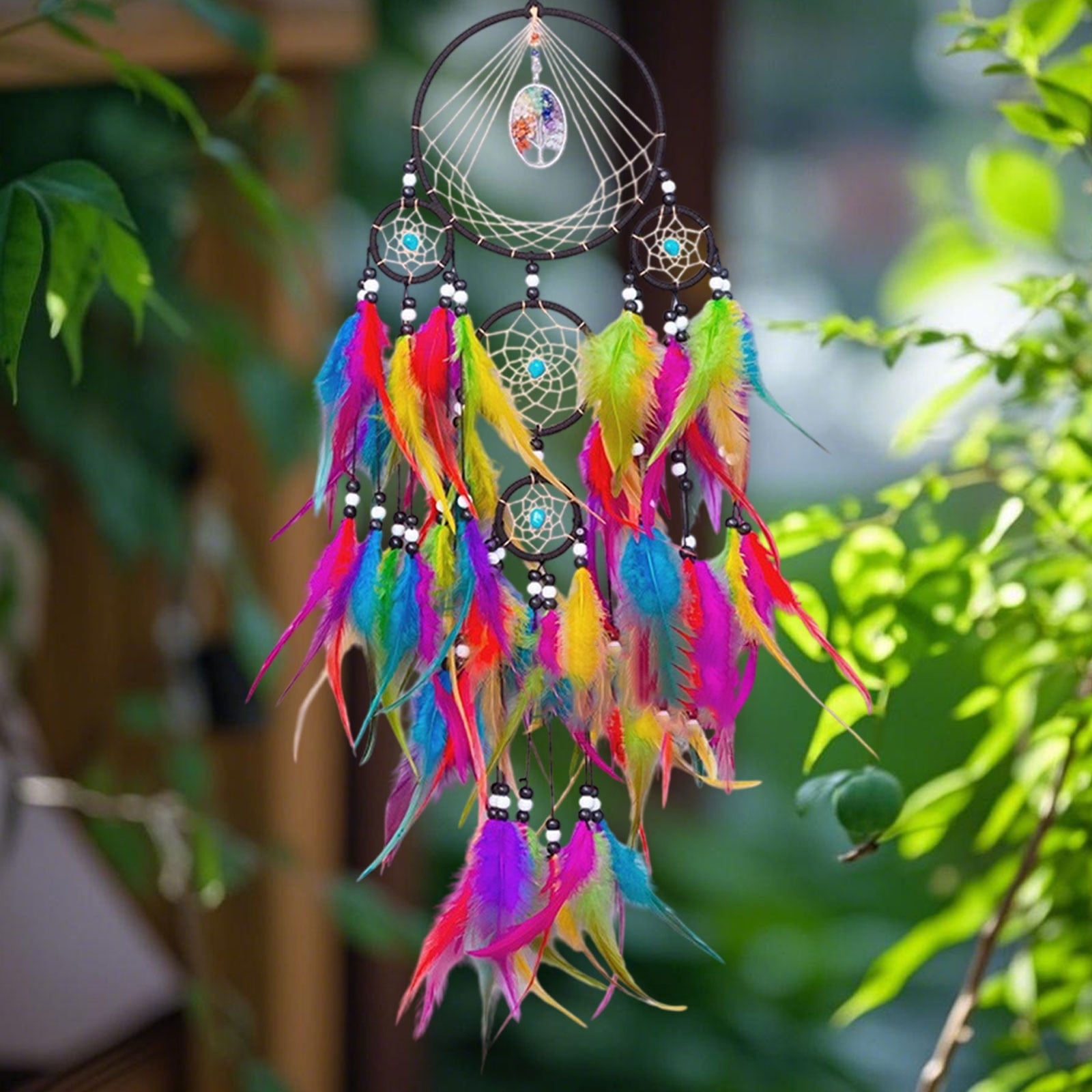 AuroraX Dreamcatcher,Tree of Life Decorative Hanging WindChimes with ...