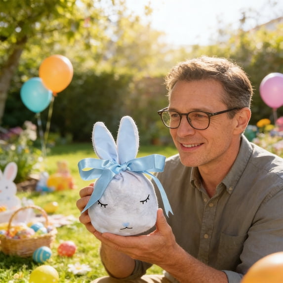 AuroraX Easter Bunny Style Candy Bag Colorful Non Woven Fabric ...