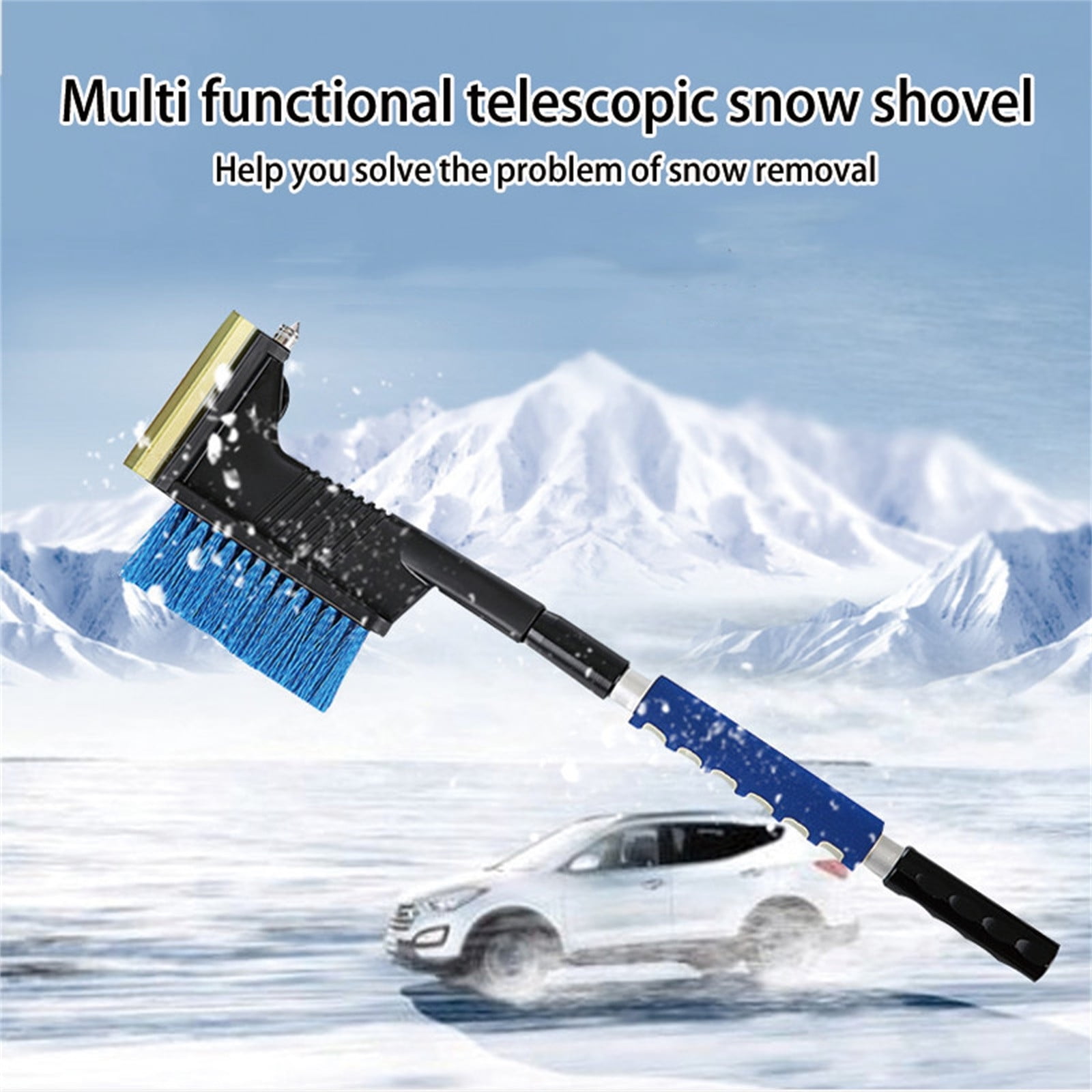 AuroraX Ergonomic Car Snow Brush and Ice Scraper Multi-Purpose Small ...