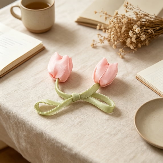 AuroraX Fabric Faux Tulip Flowers Buds Artificial Tulip Flowers for ...