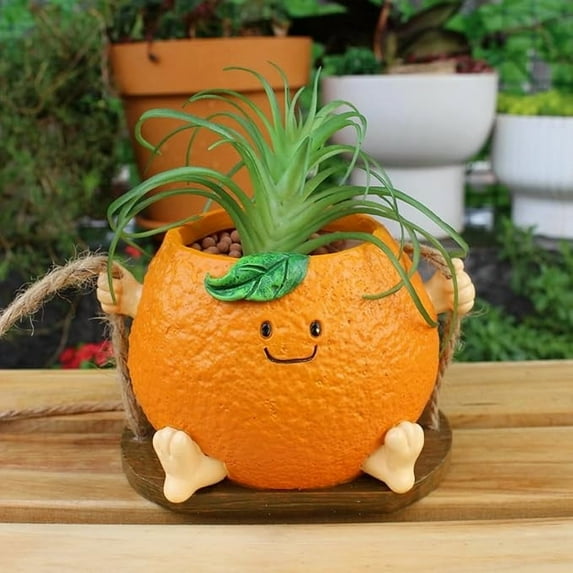 AuroraX Fade Resistant Planters Indoor Orange Orange Faux Planters Bedroom Thanksgiving for ...