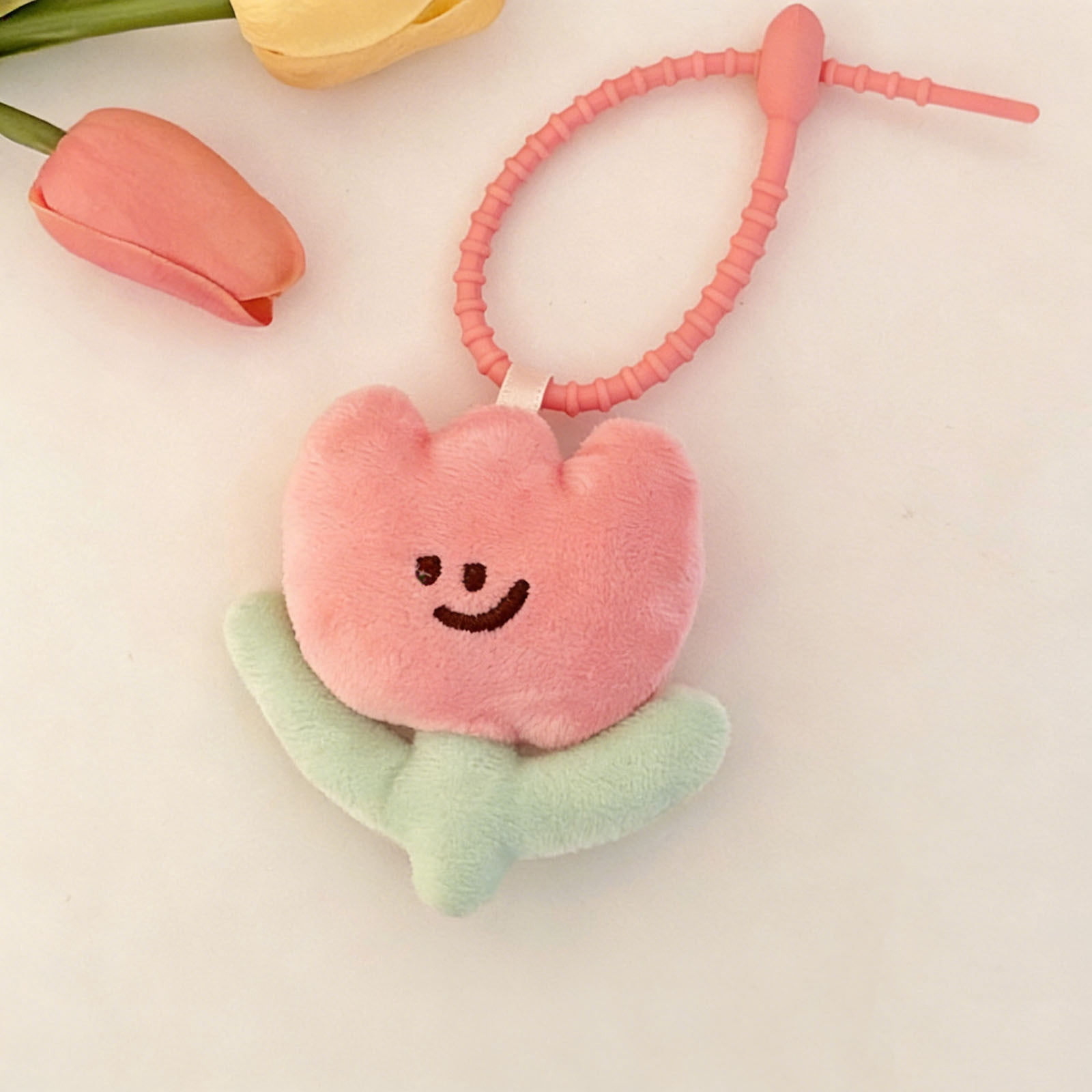 AuroraX Fake Flower Keychain Pendant Artificial Flower Bag Charm Set of ...