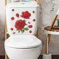 AuroraX Flower Toilet Sticker Window Valentines Day Stickers for ...
