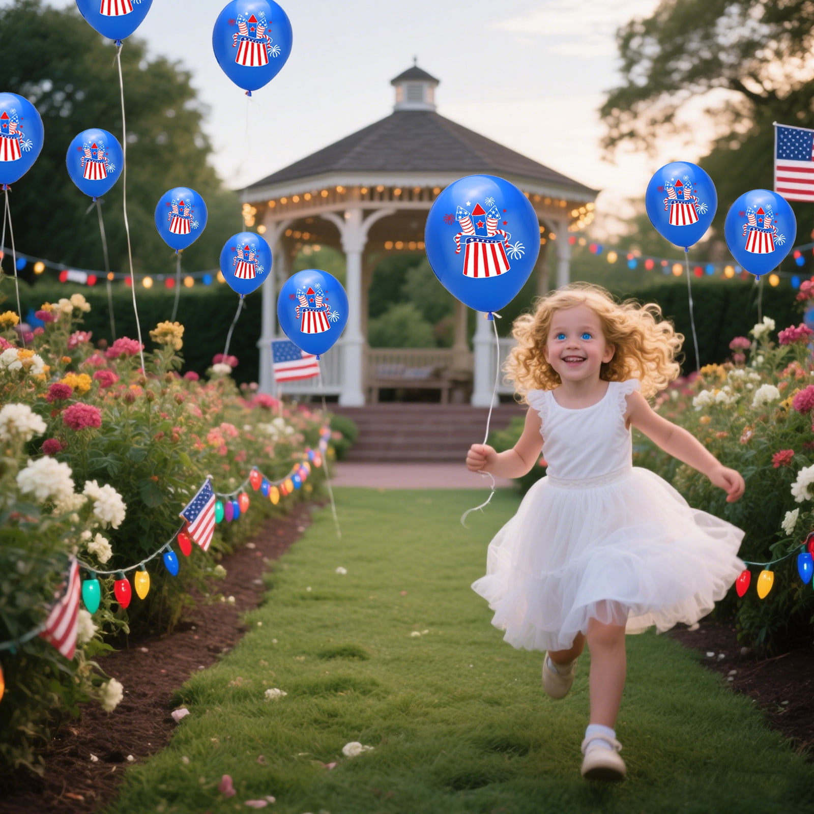 AuroraX Fourth of July Balloons Independence Day Balloons,Patriotic for ...