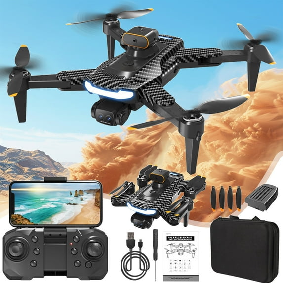 AuroraX Fpv Drone 4k with Gps Wifi and Dual Camera Brushless Hover ...