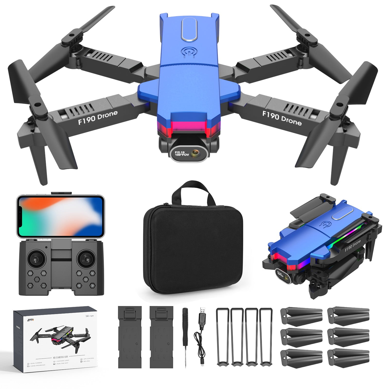 AuroraX Fpv Drone with Gps Wifi and Dual Camera 4k Mini Hover Drones ...