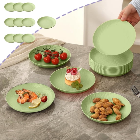 AuroraX Fruit and Snack Plates Appetizer Plates Set 10 Piece Mini Size ...