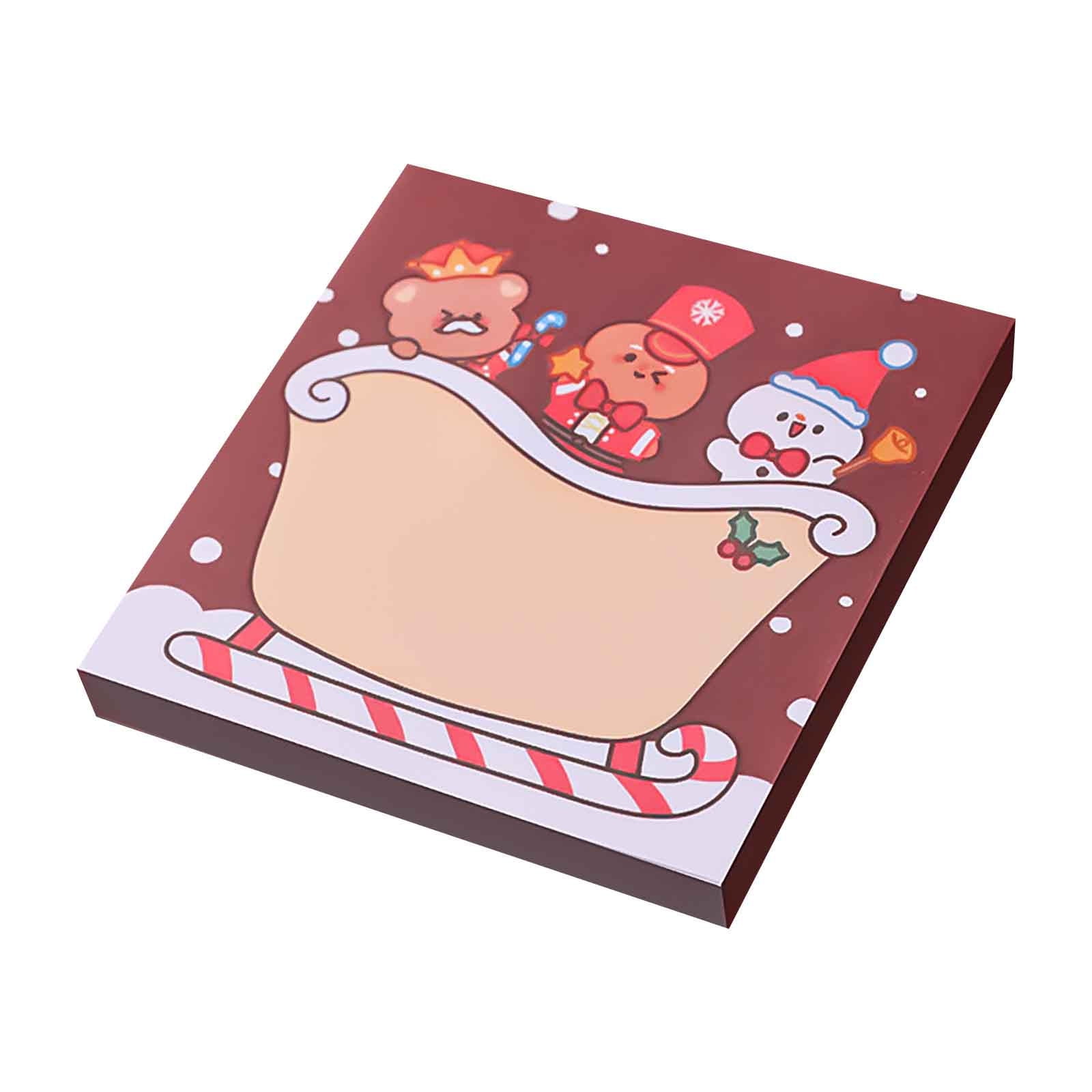 AuroraX Fun Sticky Notes,Cute Christmas-Themed Self-Stick Sticky Notes ...