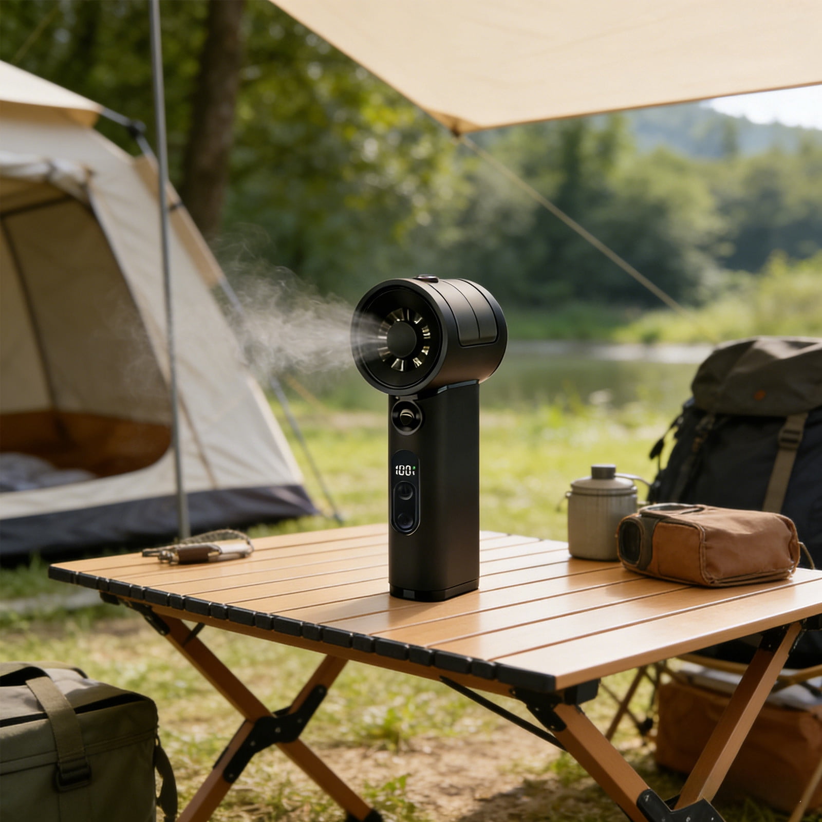 AuroraX Handheld Misting Fan Portable Spray Fan 4000mAh Battery 5 ...