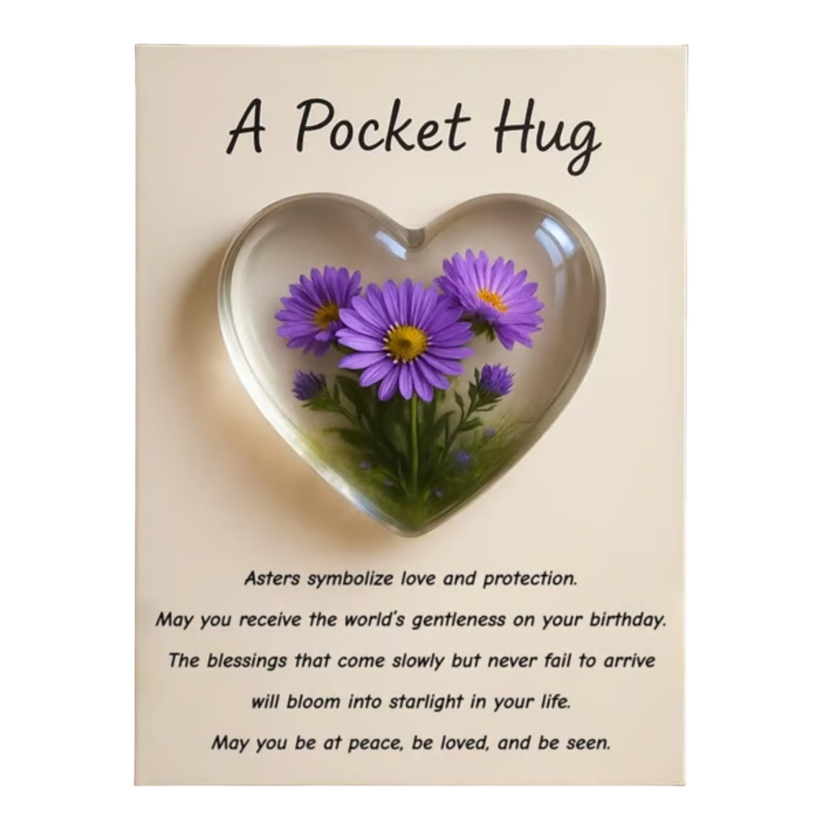 AuroraX Heart Pocket Hug Token Gifts with Greeting Cards,Holiday Gift ...