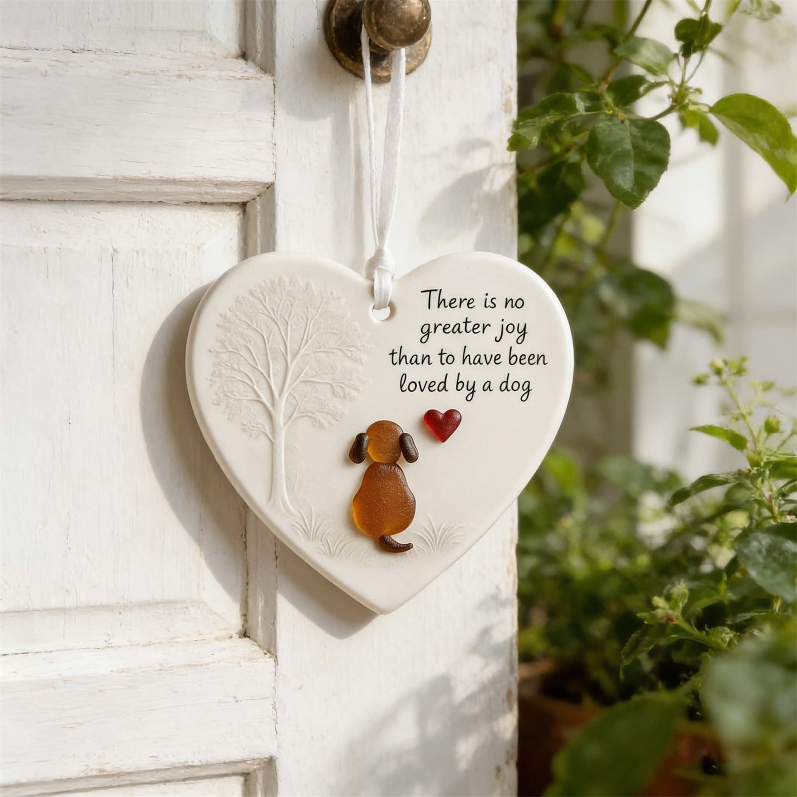 AuroraX Heart Sea Glass Ornament Kit Family Decor,10 Pcs Seashells ...