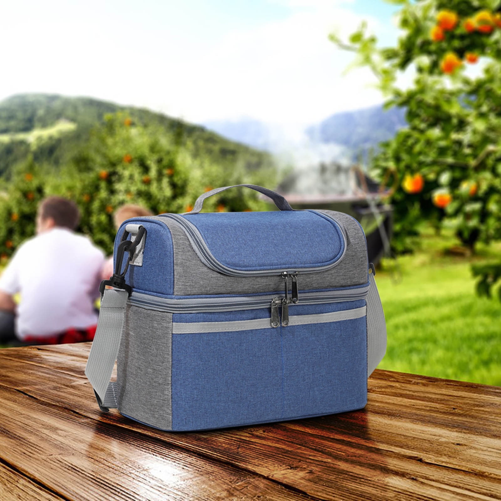 AuroraX Heavy Duty Insulated Lunch Bag Tote Large 24 Cans Portable ...