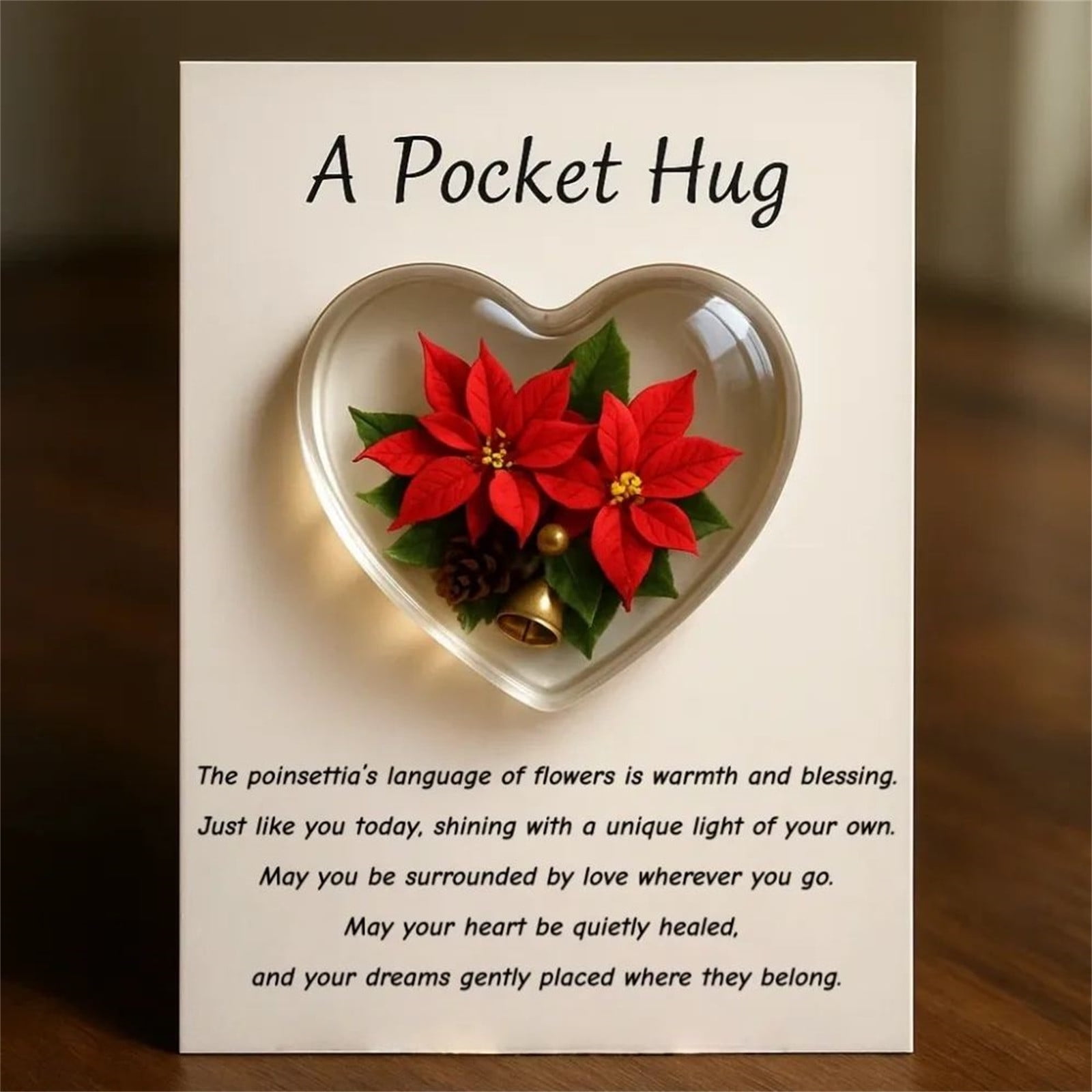 AuroraX Holiday Heart Pocket Hug Token Gifts with Greeting Cards,Gift ...