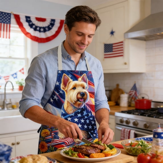 AuroraX Independence Day Apron Kitchen Apron Party Ready Gift Idea Easy ...