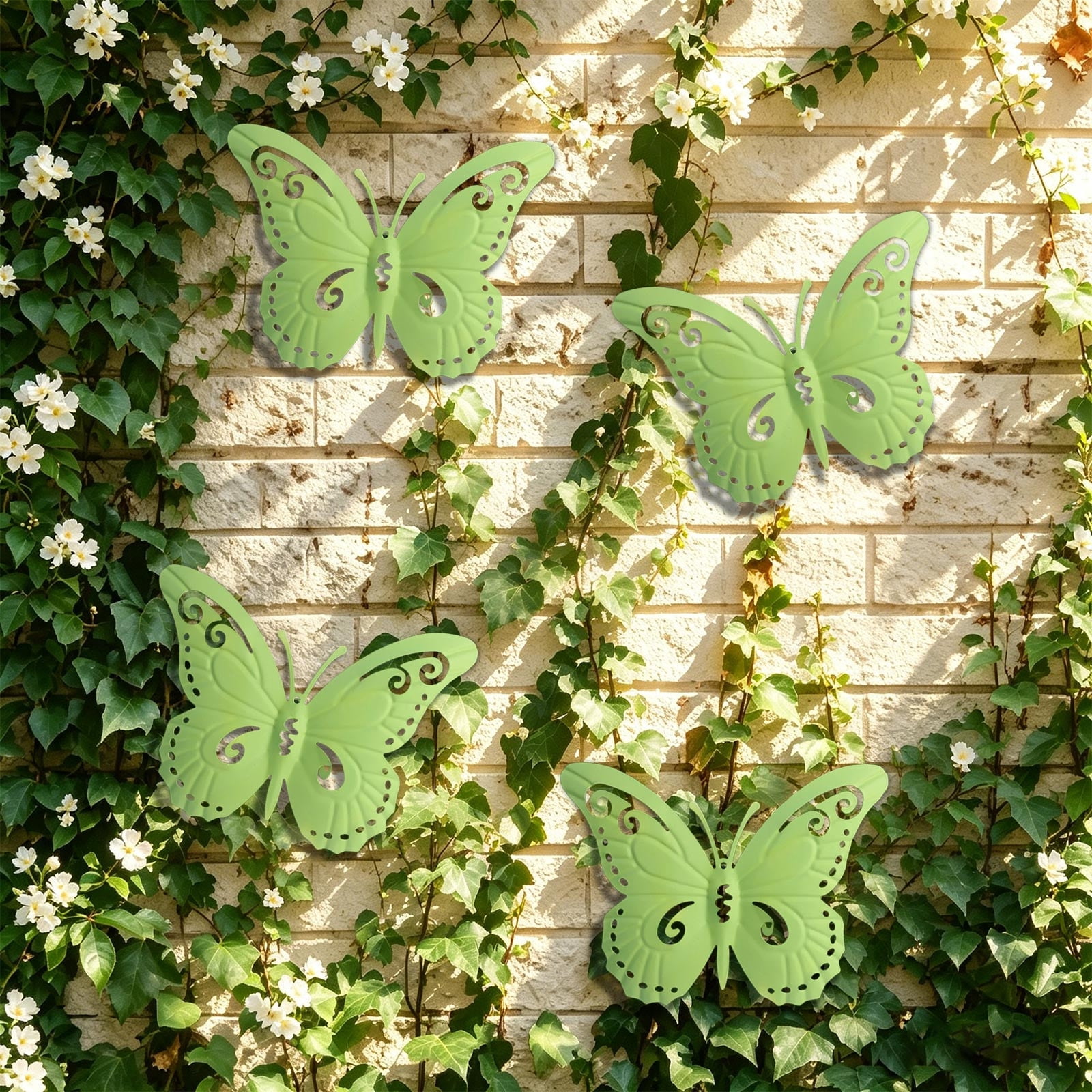 AuroraX Iron Butterfly Wall Outdoor Butterfly Art Rustproof Handmade ...