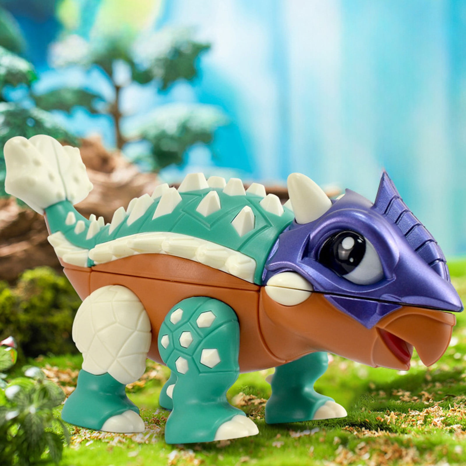 AuroraX Kids Dinosaur Puzzle Toy 3-Layer Ankylosaurus Brain-Training ...