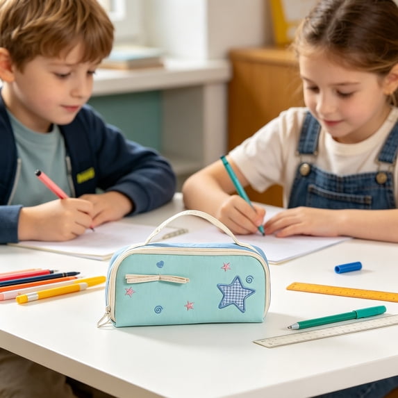 AuroraX Large Capacity Pencil Case Multi Layer Pencil Pouch Star ...
