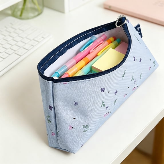 AuroraX Large Capacity Pencil Case Portable Canvas Pencil Pouch Durable ...
