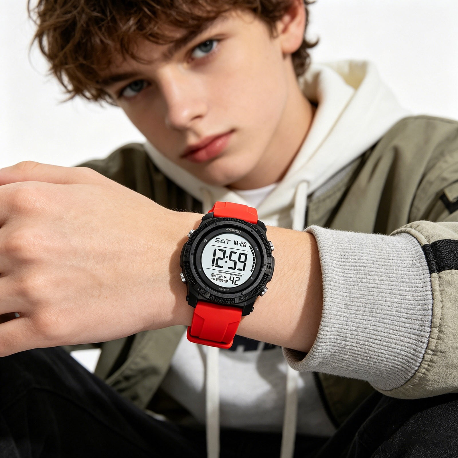 AuroraX Large Waterproof Digital Watch LED Outdoor Sport Watch Luminous ...