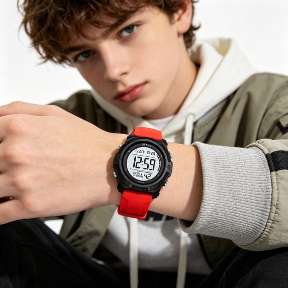 AuroraX Large Waterproof Digital Watch LED Outdoor Sport Watch Luminous ...
