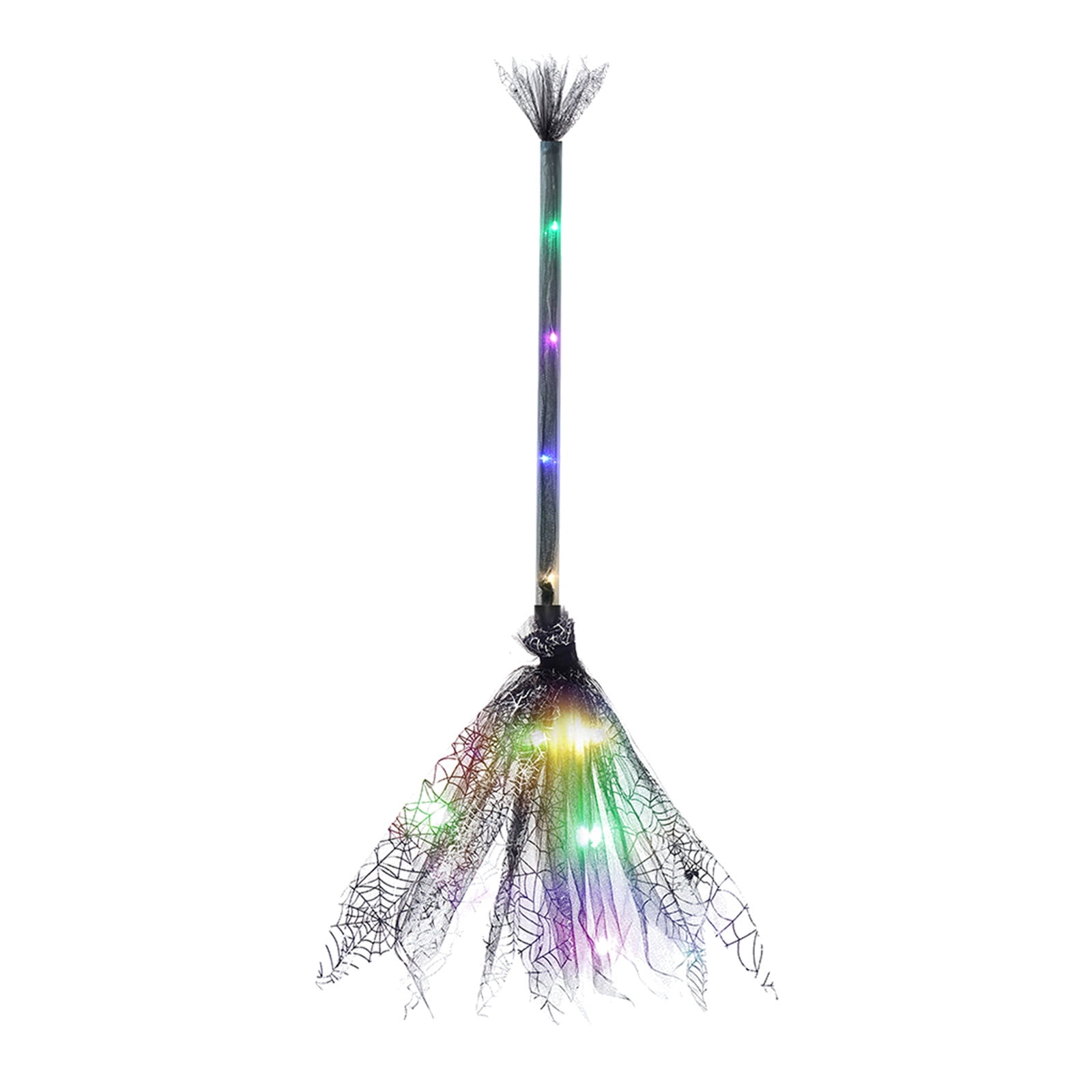 AuroraX Lights Up Decor Halloween Plastic Broomstick Lighted Witches ...
