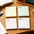 AuroraX Lined Sticky Notes 3x3 Tearable Sticky Notes 4 Pack Self-Stick ...