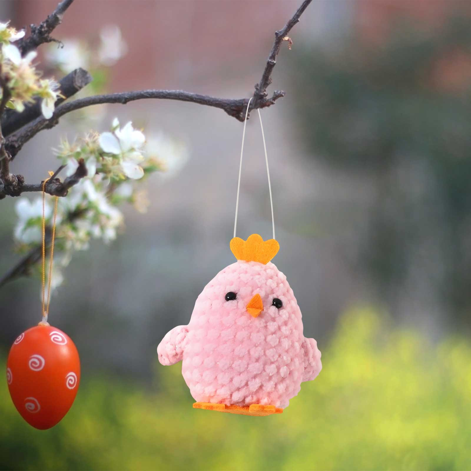 AuroraX Mini Easter Chicks Stuffed Animals Cute Plush Chicken Hanging ...