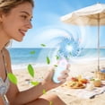 AuroraX Mini Rechargeable Fan 3 Speeds Handheld Fan Dual Color Quiet ...