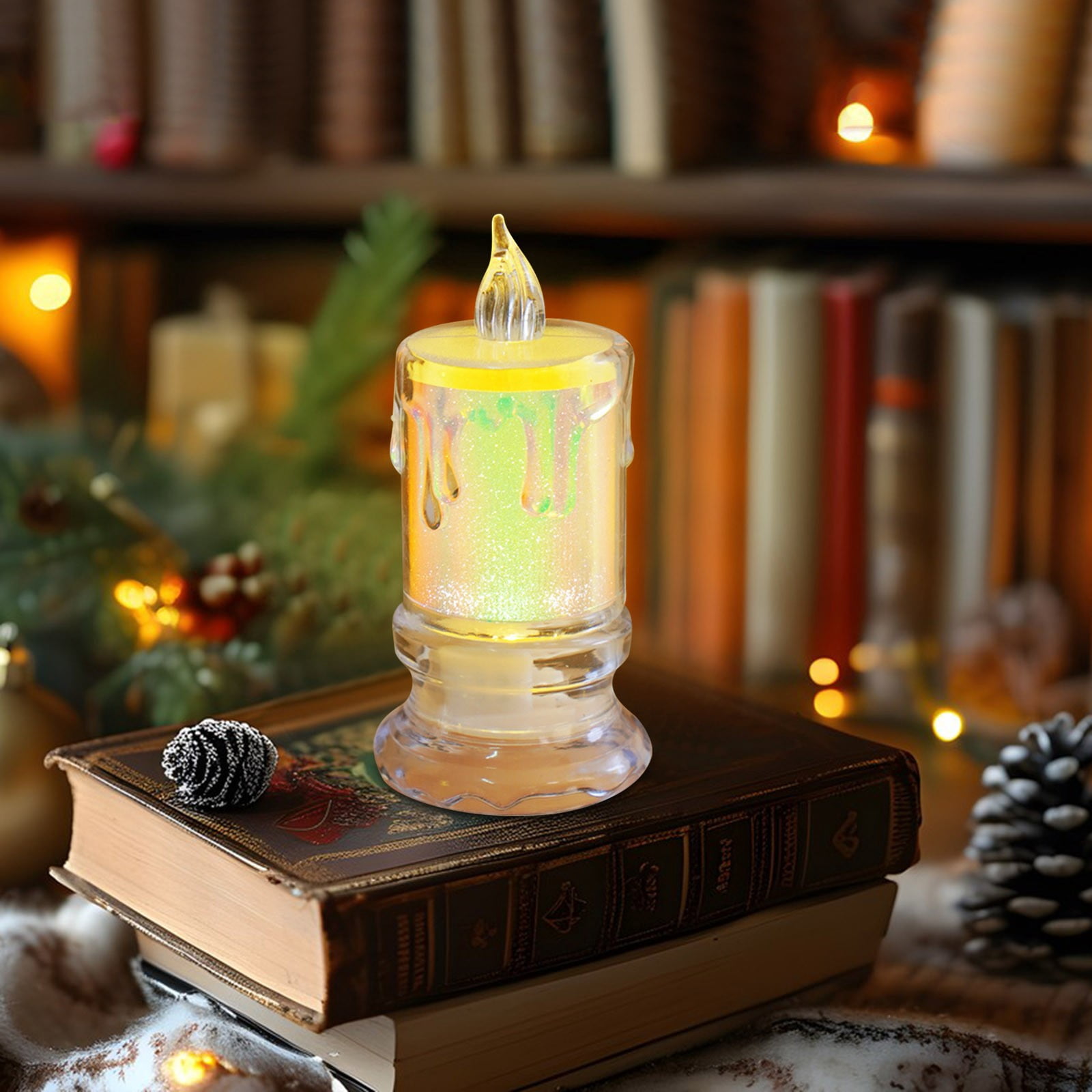 AuroraX Outdoor Colorful Christmas Flameless Candles Indoor Battery ...