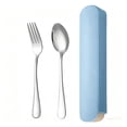 AuroraX Outdoor Stainless Steel Cutlery Set Portable Cutlery Set Mirror ...