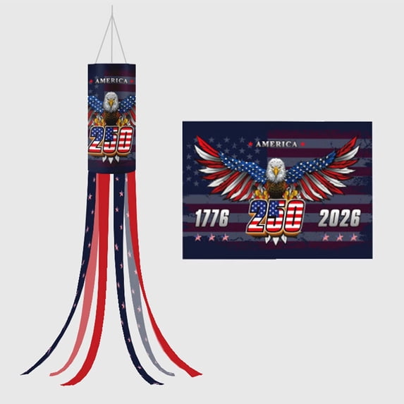 AuroraX Patriotic Memorial Day Wind Sock Red White Blue Wind Sock Large ...