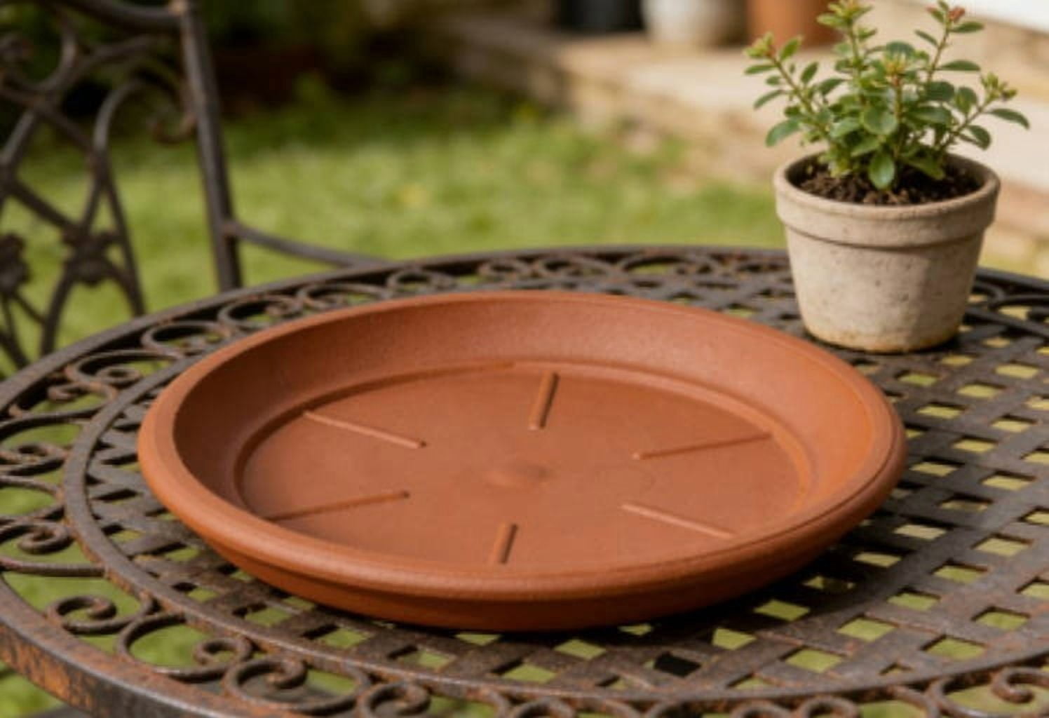 AuroraX Plastic Flower Pot Drip Trays 5 Pack Plants Saucers Deep ...