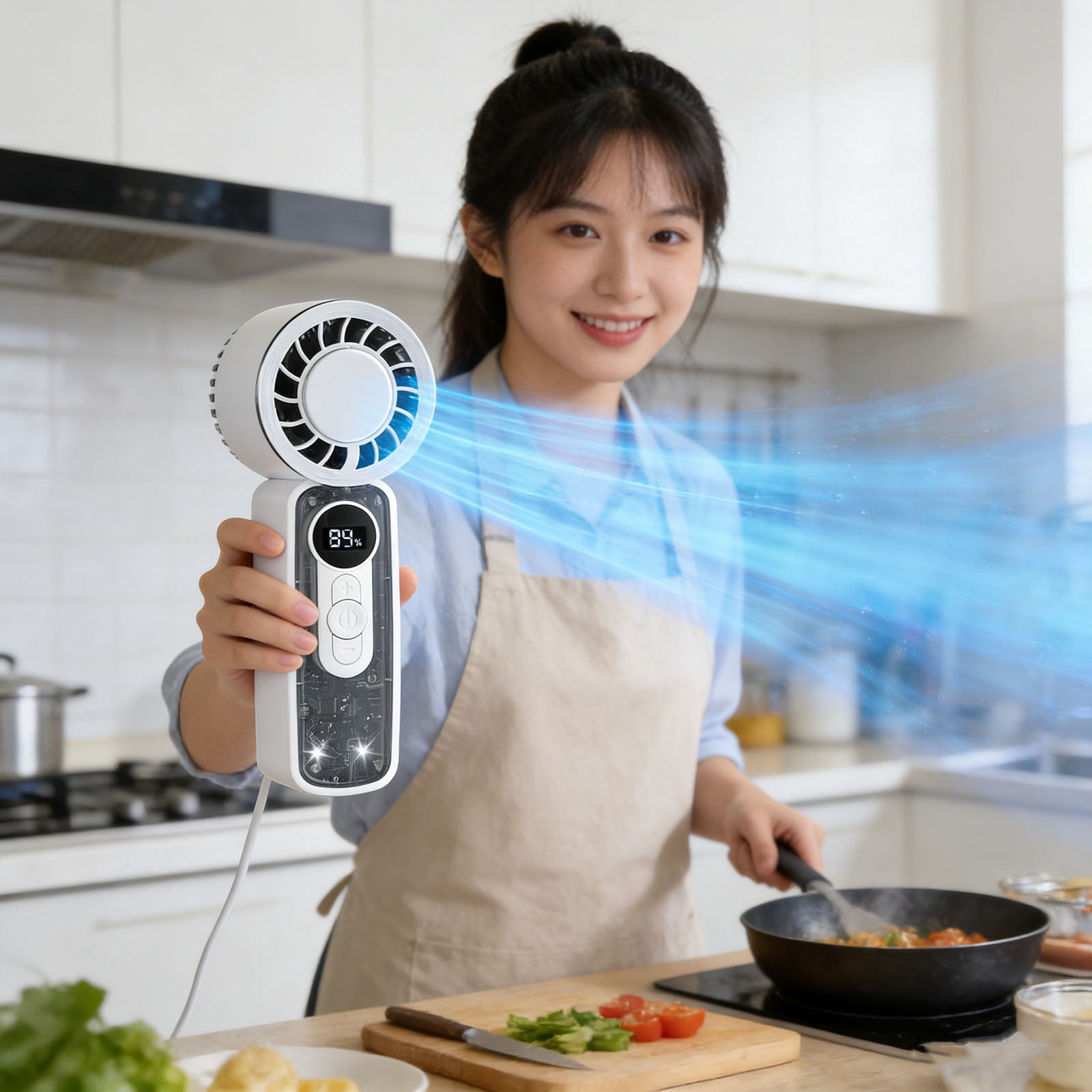 AuroraX Portable Handheld Mini Fan Thermoelectric Cooling Fan Ice ...