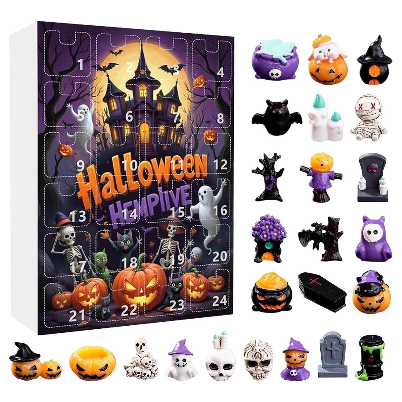 AuroraX Pumpkin/Ghost Advent Calendar 2025 24 Days Halloween Hearth ...