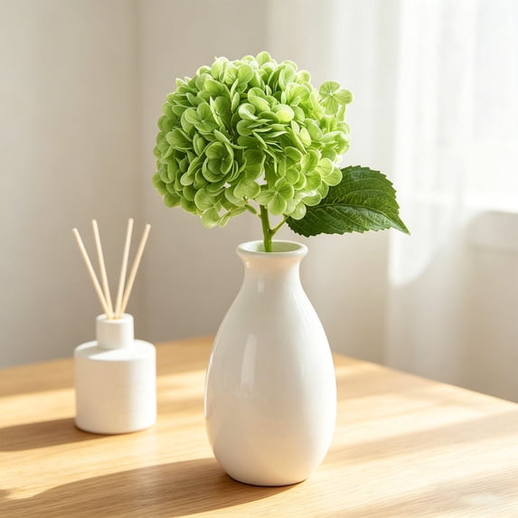 AuroraX Realistic Fake Hydrangea Flowers Artificial Hydrangea Floral ...