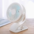 AuroraX Rechargeable USB Desk Fan Small Clip on Fan Quiet Compact ...