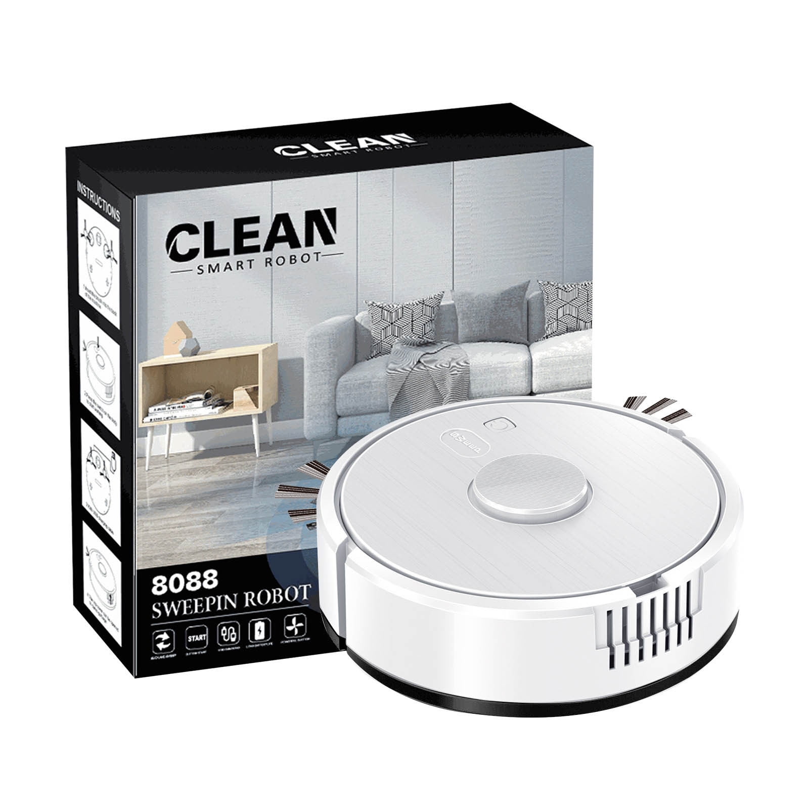 AuroraX Robot Vacuum Mop Combo with Smart Navigation Ultra-Quiet Anti ...