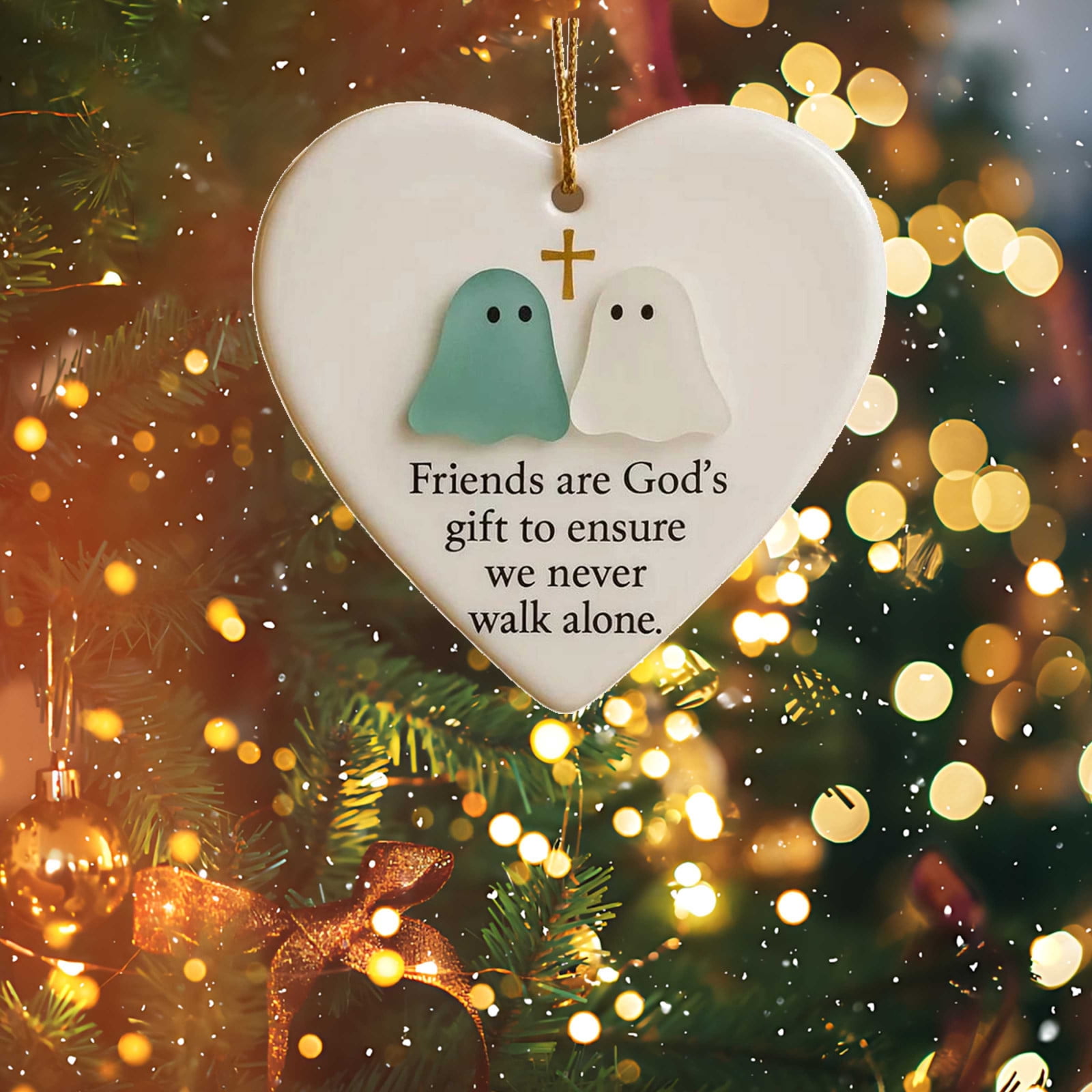 AuroraX Sea Glass Nativity Scene Sets for Christmas Decorations,Heart-shaped Small Acrylic Ghost ...