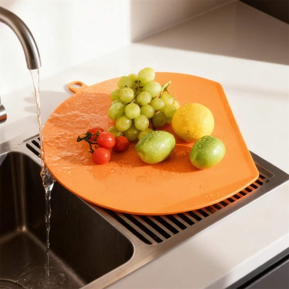 AuroraX Semi Circle Cutting Board Double Sided Plastic Board Non Slip ...