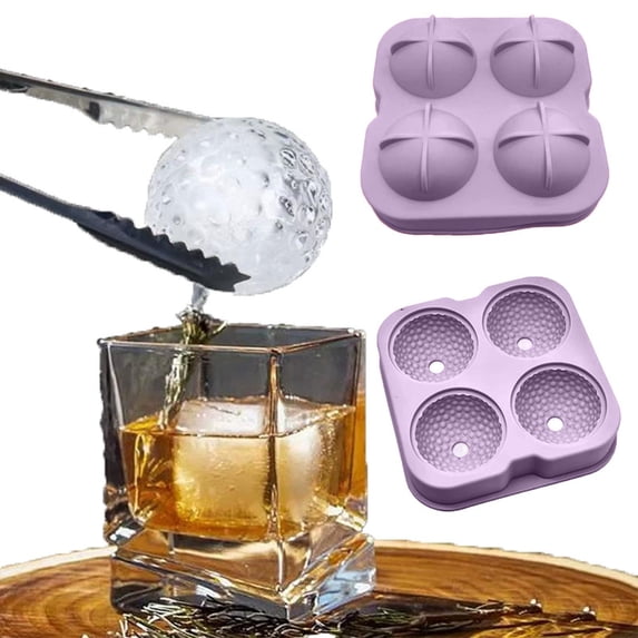 AuroraX Silicone Golf Ball Ice Mold Whiskey Ice Ball Maker Tray ...