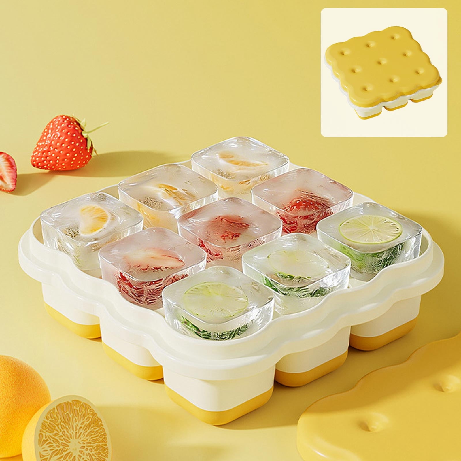 AuroraX Silicone Ice Tray Tray Molds Cookie Shaped Ice Molds BPA Free ...