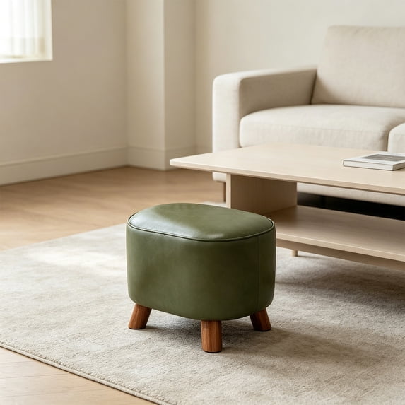 AuroraX Small Solid Wood Footstool Low Wooden Stool for Home Rustic ...